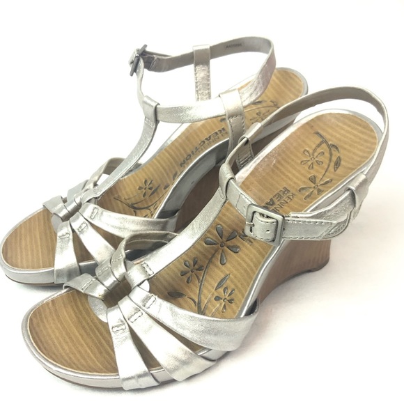 Kenneth Cole Reaction | Shoes | Reaction Metallic Peep Toe Heels 7 ...